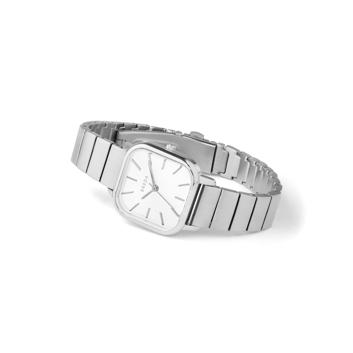 Esther | Square Metal Watch | Silver/Ivory | BREDA Watch